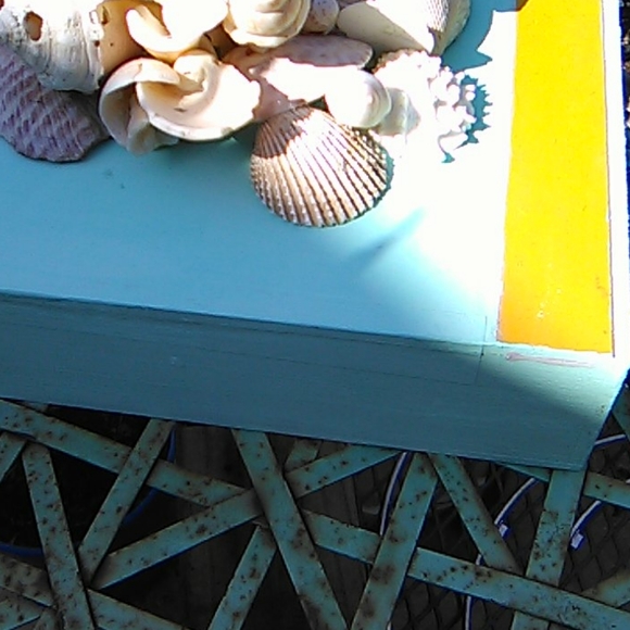 Accents | Recycled Cigar Box Mint Green With Shells | Poshmark